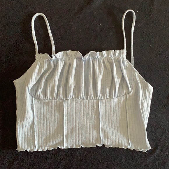 SHEIN | Tops | Cottagecore Baby Blue Cropped Tank Top | Poshmark